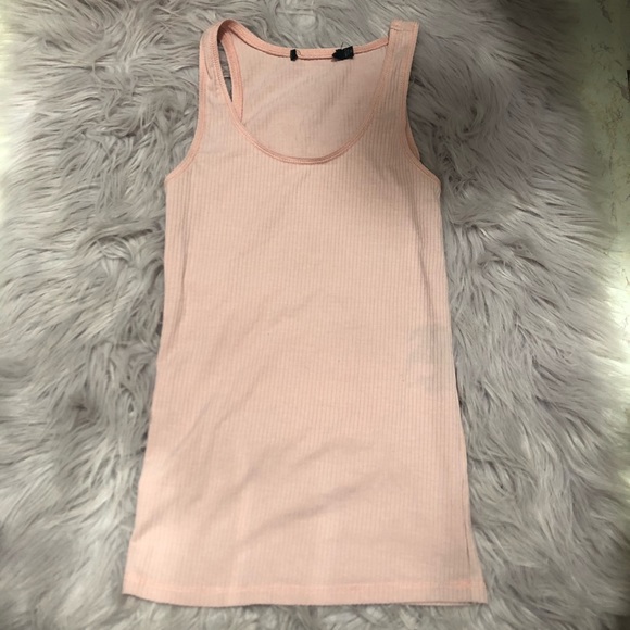 Tops | Light Pink Ribbed Tank Free With Any Purchase | Poshmark